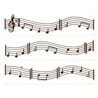 Feuille comestible Portée de musique