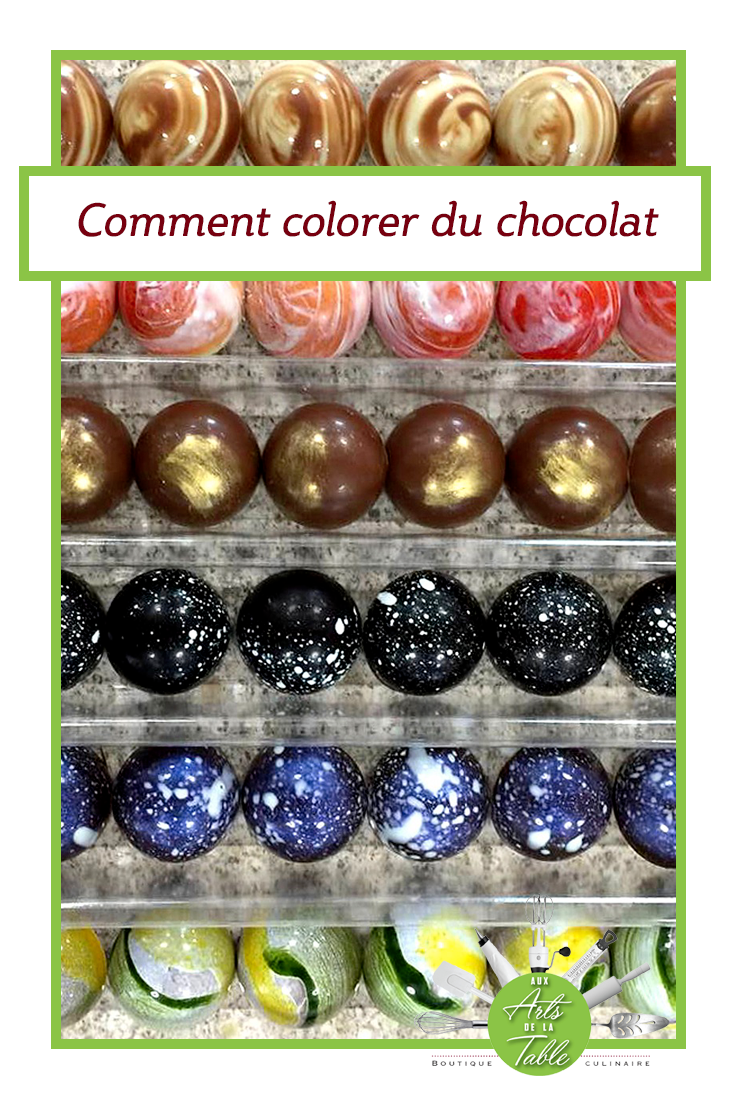Colorer du chocolat - Aux Arts de la Table